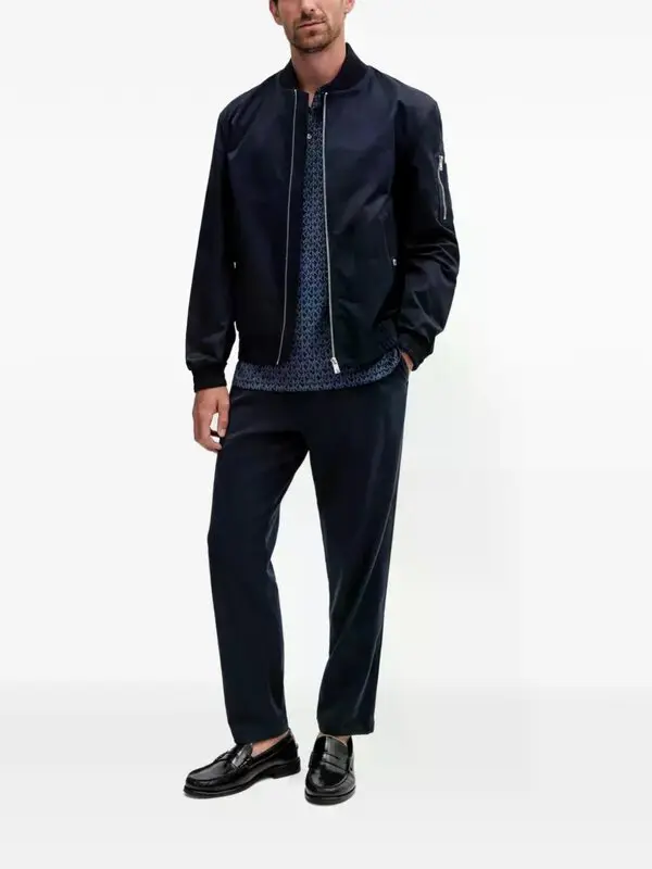Michael Kors Pattern Trim Polo Shirt