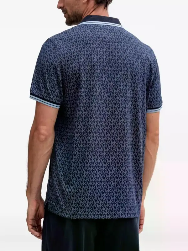 Michael Kors Pattern Trim Polo Shirt