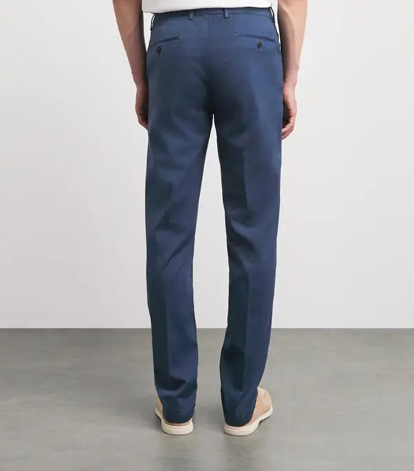 Eleventy Cotton-silk-blend Chinos