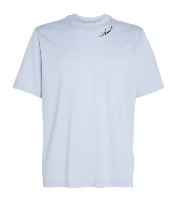 Amiri Cotton Script T-shirt - Blue