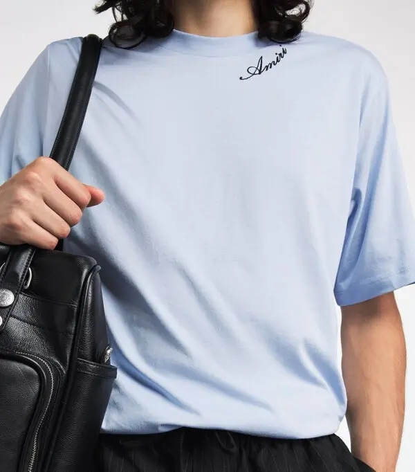 Amiri Cotton Script T-shirt - Blue