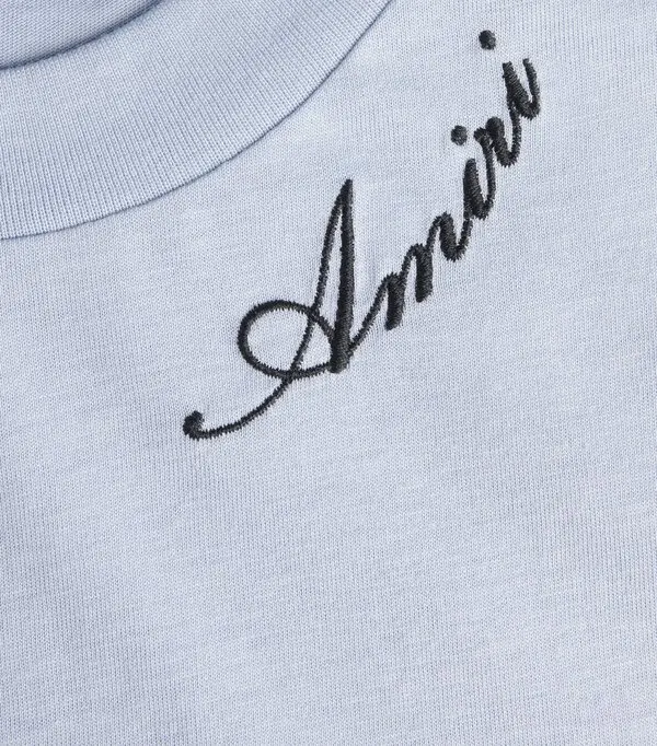 Amiri Cotton Script T-shirt - Blue