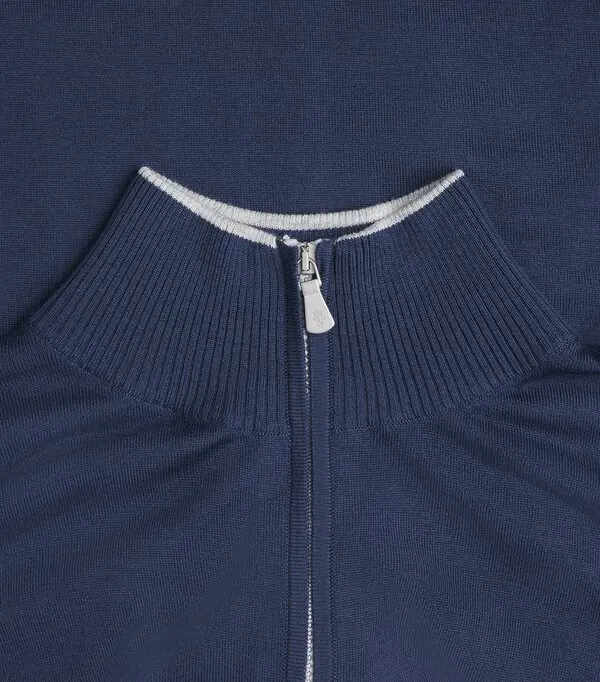 Eleventy Merino Wool Double-zip Cardigan