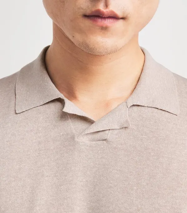 Eleventy Cotton-linen Polo Shirt