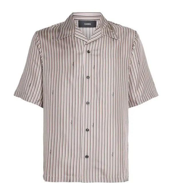 Amiri Silk Stripe Script Shirt