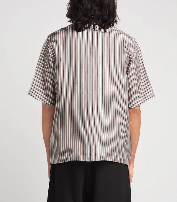 Amiri Silk Stripe Script Shirt