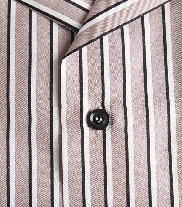 Amiri Silk Stripe Script Shirt