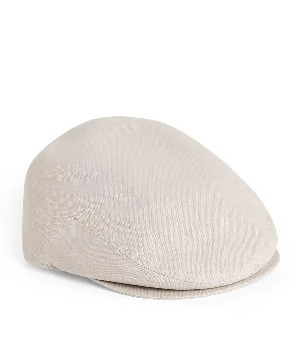 Eleventy Cotton Flat Cap - Beige