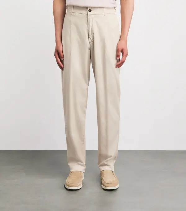 Eleventy Stretch-cotton Chinos - Beige
