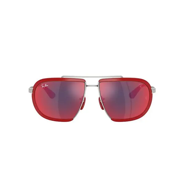 Ray-ban 499p Hypercar Limited Edition 2026 Scuderia Ferrari Collection Sunglasses Frame Blue Lenses - Silver