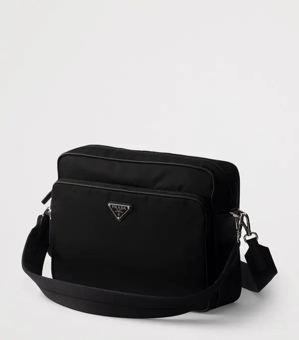 Prada Re-nylon And Saffiano Leather-trim Cross-body Bag - Black