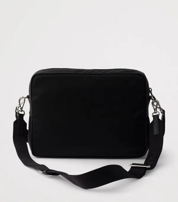 Prada Re-nylon And Saffiano Leather-trim Cross-body Bag - Black