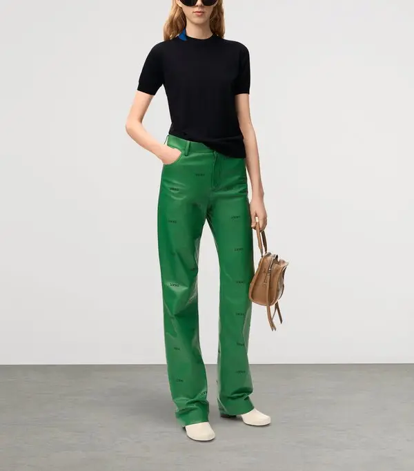 Loewe Wool-blend Anagram Embroidered Top