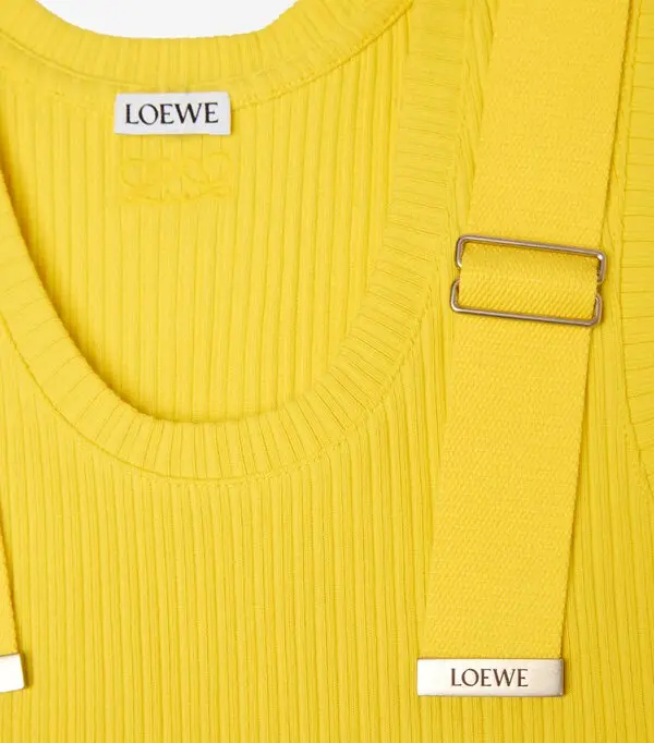 Loewe Embellished Ribbed Tank Top - Yellow
