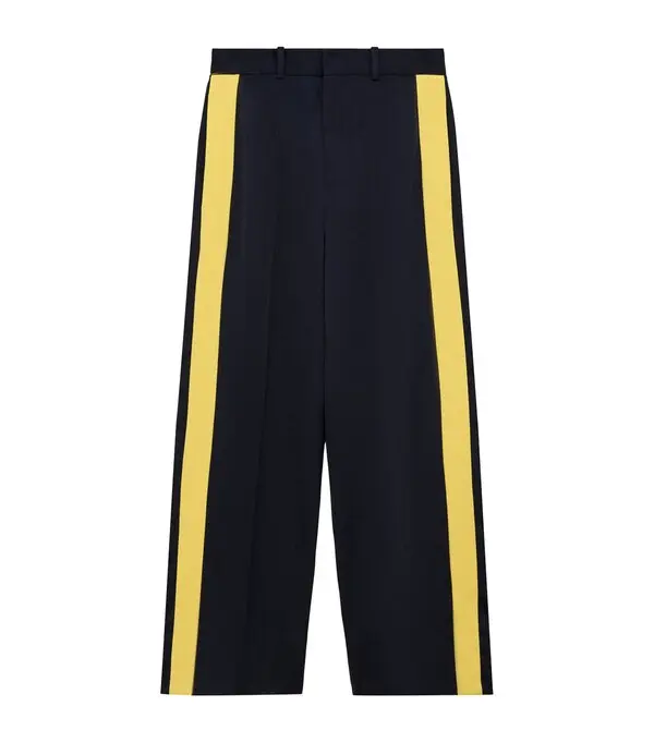 Loewe Wool-blend Tailored Trousers With Contrast Piping