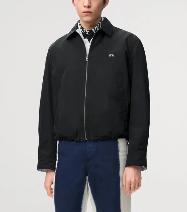 Loewe Canvas Zip-up Jacket - Black