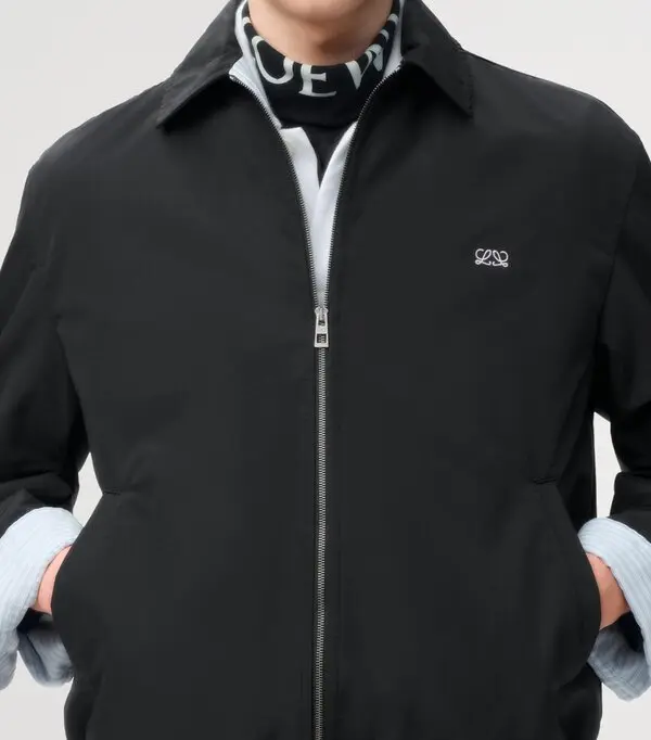 Loewe Canvas Zip-up Jacket - Black