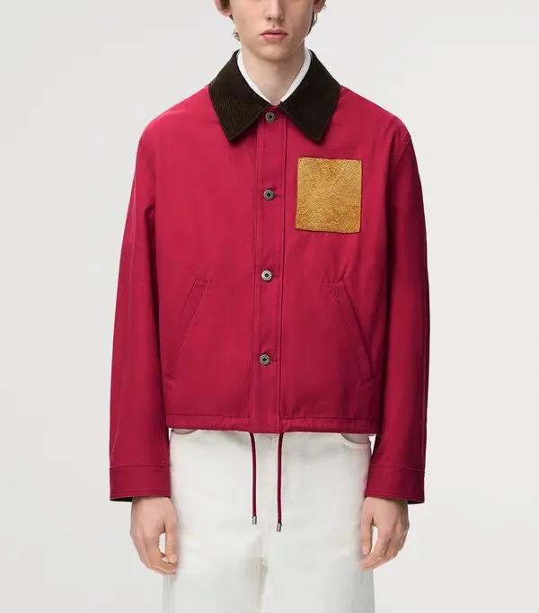 Loewe Cotton Workwear Jacket With Anagram Detail