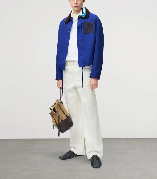 Loewe Cotton Workwear Jacket With Anagram Detail