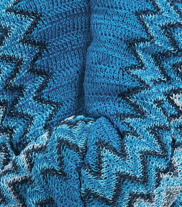 Missoni Zigzag Knot-front Headband - Blue