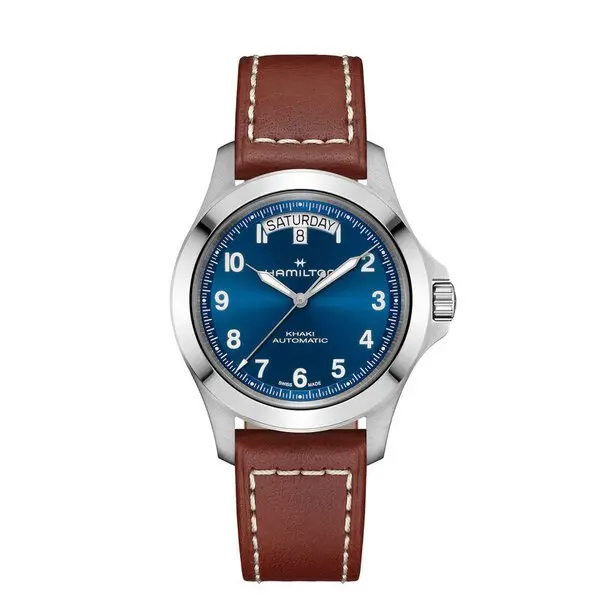 Hamilton Khaki Field King Day-date Blue Dial Watch, 40mm,|h64475540 - Stainless Steel