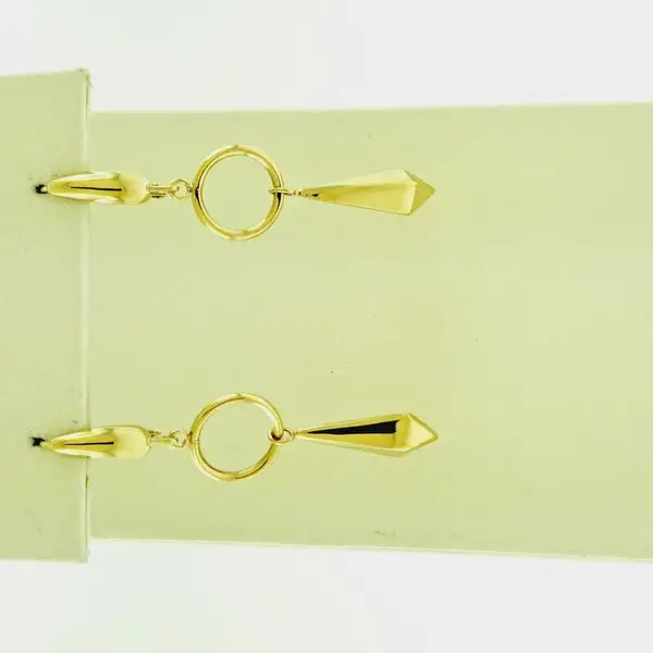 Benbridge Pear Shaped Dangle Earrings, 14k Yellow Gold,|o/min 86-y 2.55gm - Yg