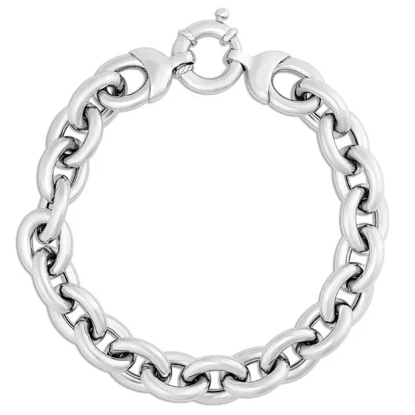 Toscano Classic Cable Link Bracelet, Sterling Silver,|sfaa300brv1 8 - Ss