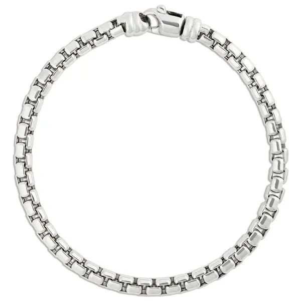 Toscano Stainless Steel Round Box Link Bracelet - Ss