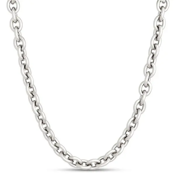 Toscano Classic Forzantina Link Necklace, Sterling Silver,|sfaa300brv1 18" 53gm - Ss