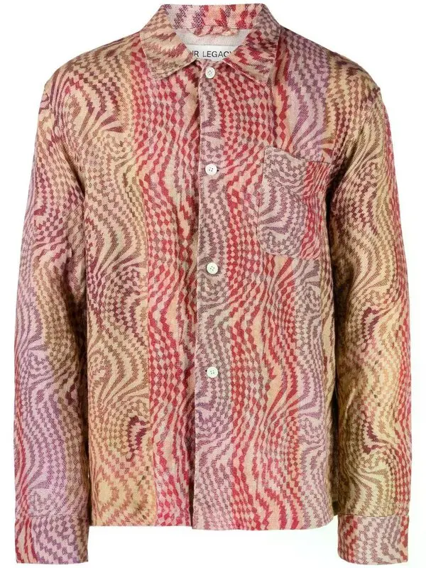 Our Legacy Abstract-pattern Embroidered Shirt