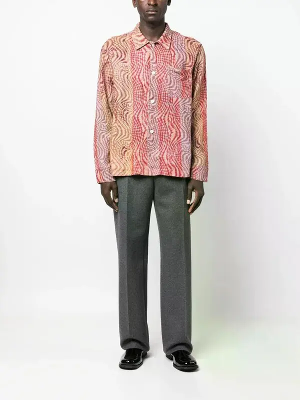 Our Legacy Abstract-pattern Embroidered Shirt