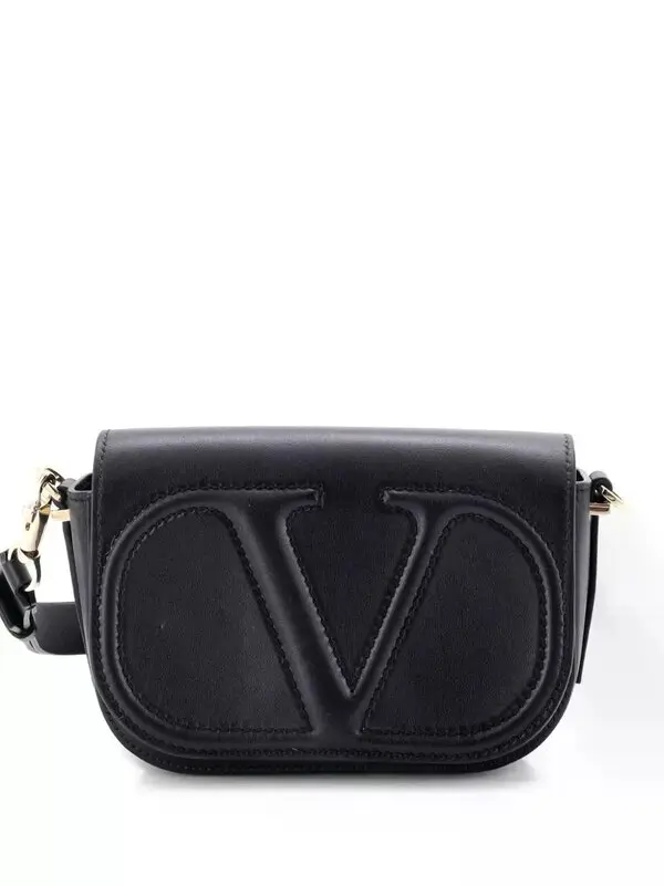 Valentino Garavani Vlogo Flap Small Shoulder Bag - Black