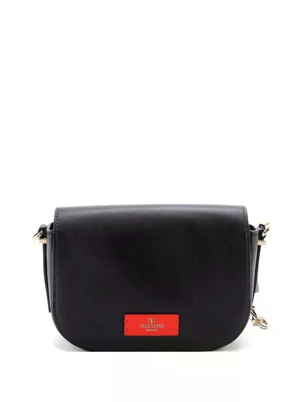 Valentino Garavani Vlogo Flap Small Shoulder Bag - Black