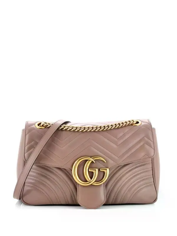 Gucci Gg Marmont Matelassé Leather Medium Shoulder Bag - Neutrals