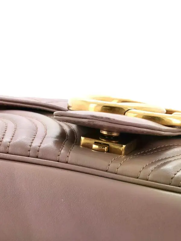 Gucci Gg Marmont Matelassé Leather Medium Shoulder Bag - Neutrals