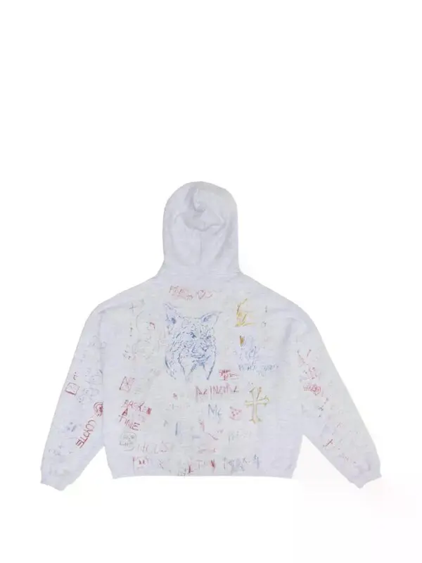 PALY Scribble-print Zip-up Hoodie