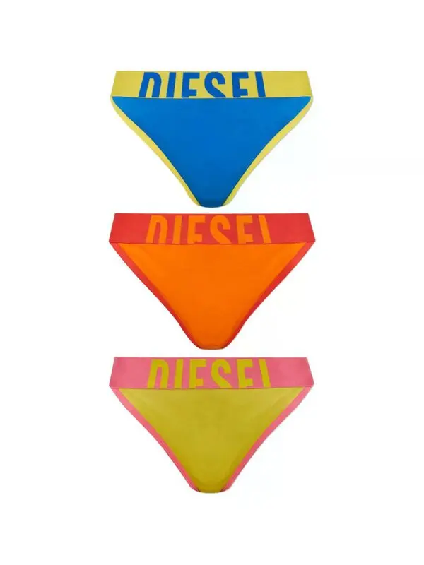 DIESEL® Logo-waistband Thongs - Blue