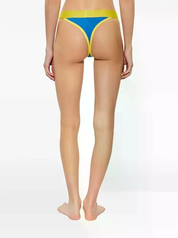 DIESEL® Logo-waistband Thongs - Blue