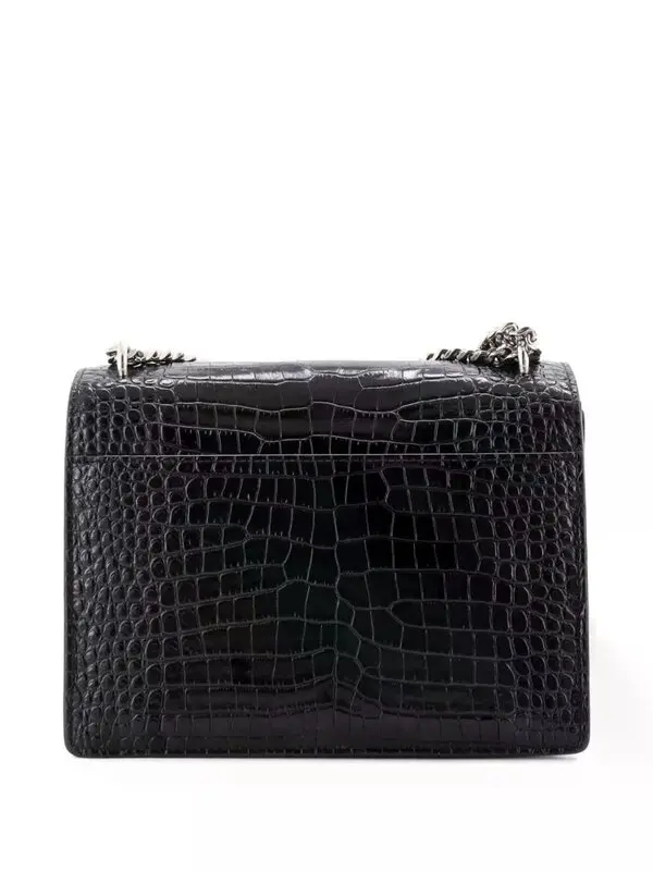 Saint Laurent Medium Crocodile Embossed Leather Bag