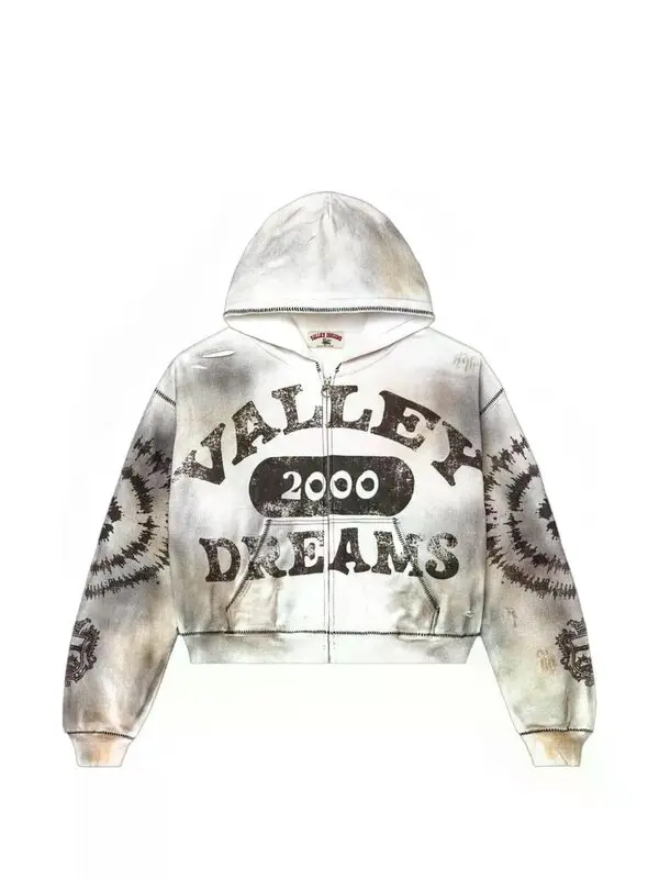 VALE FOREVER Spiral Zip-up Hoodie