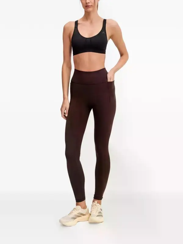 Adidas Logo Leggings - Brown