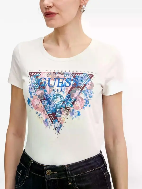 Guess Embellished Floral T-shirt