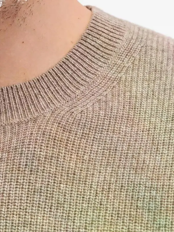 Sisley Ribbed-knit Crew-neck Sweater