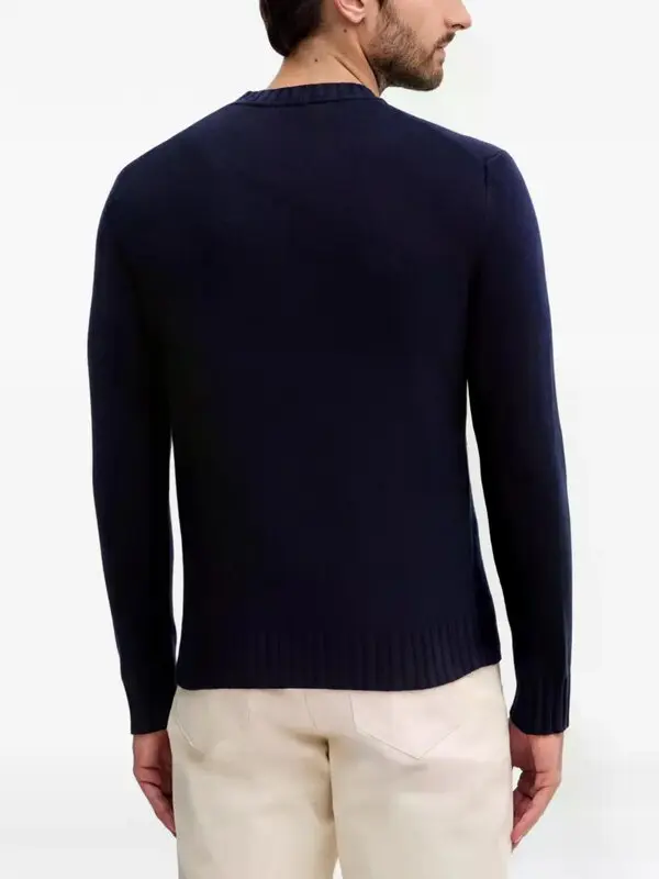 Sisley Ribbed Knit Crewneck Sweater