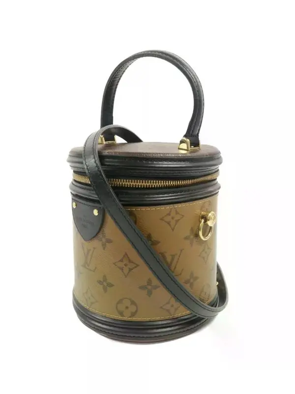 LOUIS VUITTON Cannes Monogram Reverse Canvas Bucket Bag - Brown