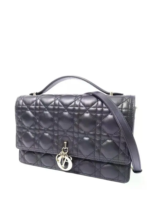 Dior Cannage Top Handle Shoulder Bag