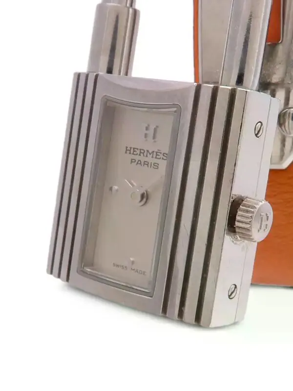 Hermès Kelly 20mm Watch With Off-white Dial And Orange Leather Strap