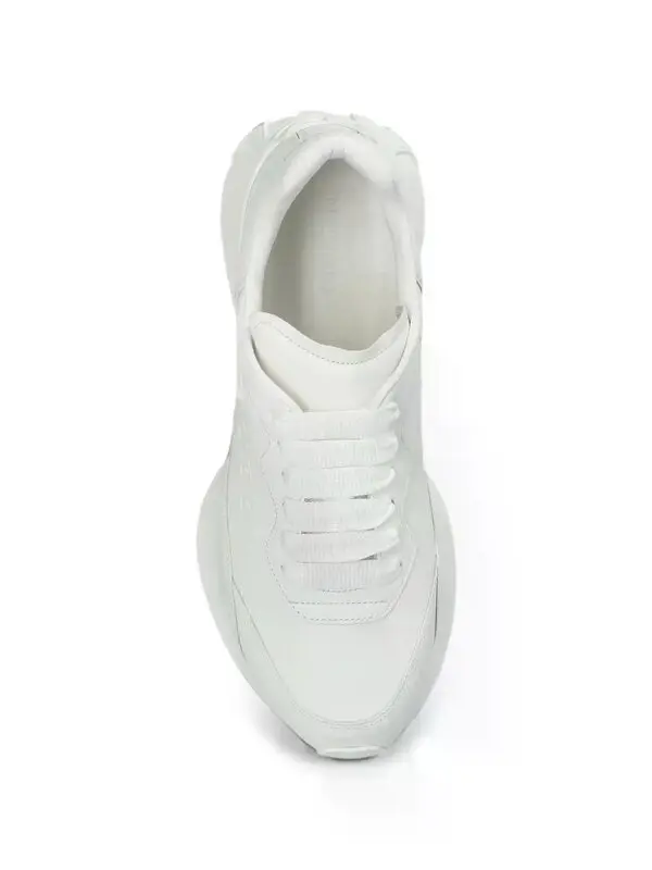 Alexander McQueen Logo-embossed Leather Sneakers