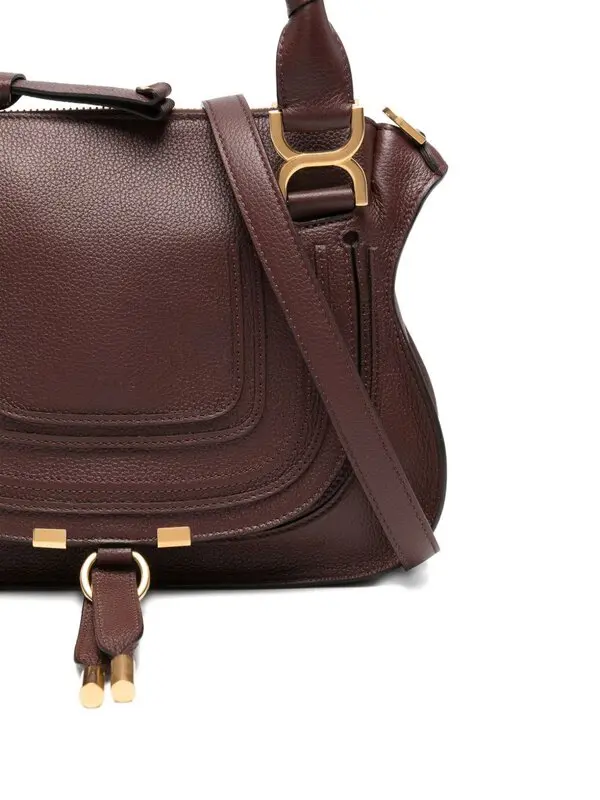 Chloé Marcie Small Leather Handbag - Brown