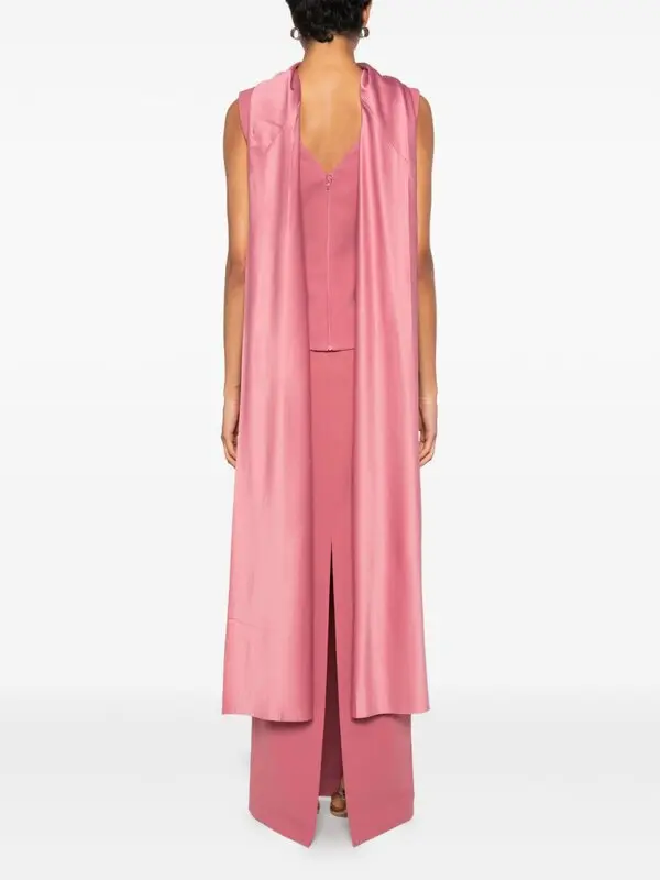 Solace London Annie Maxi Dress With Cape Effect